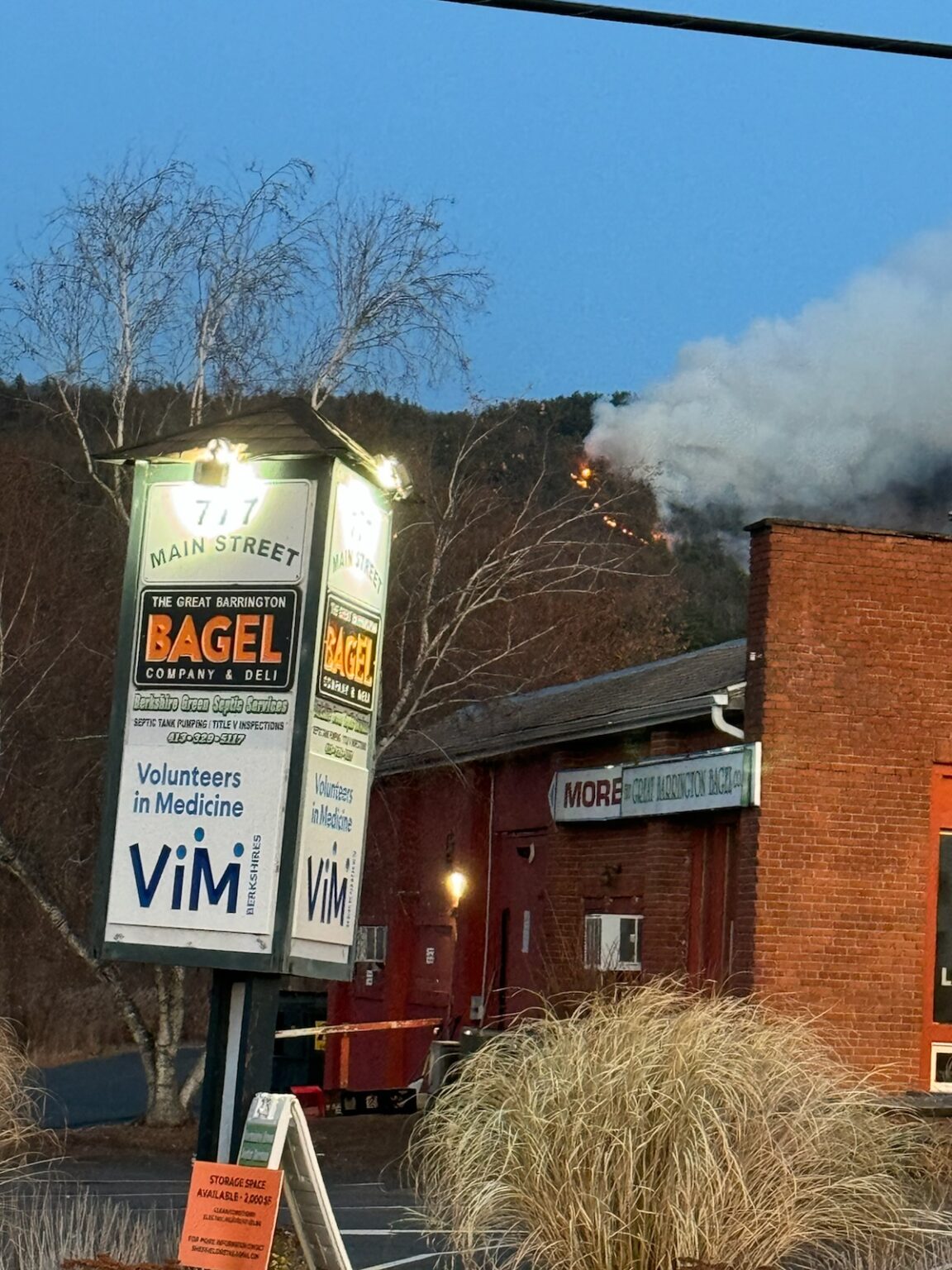 Firefighters respond to wildfire in Great Barrington - fire most likely ...