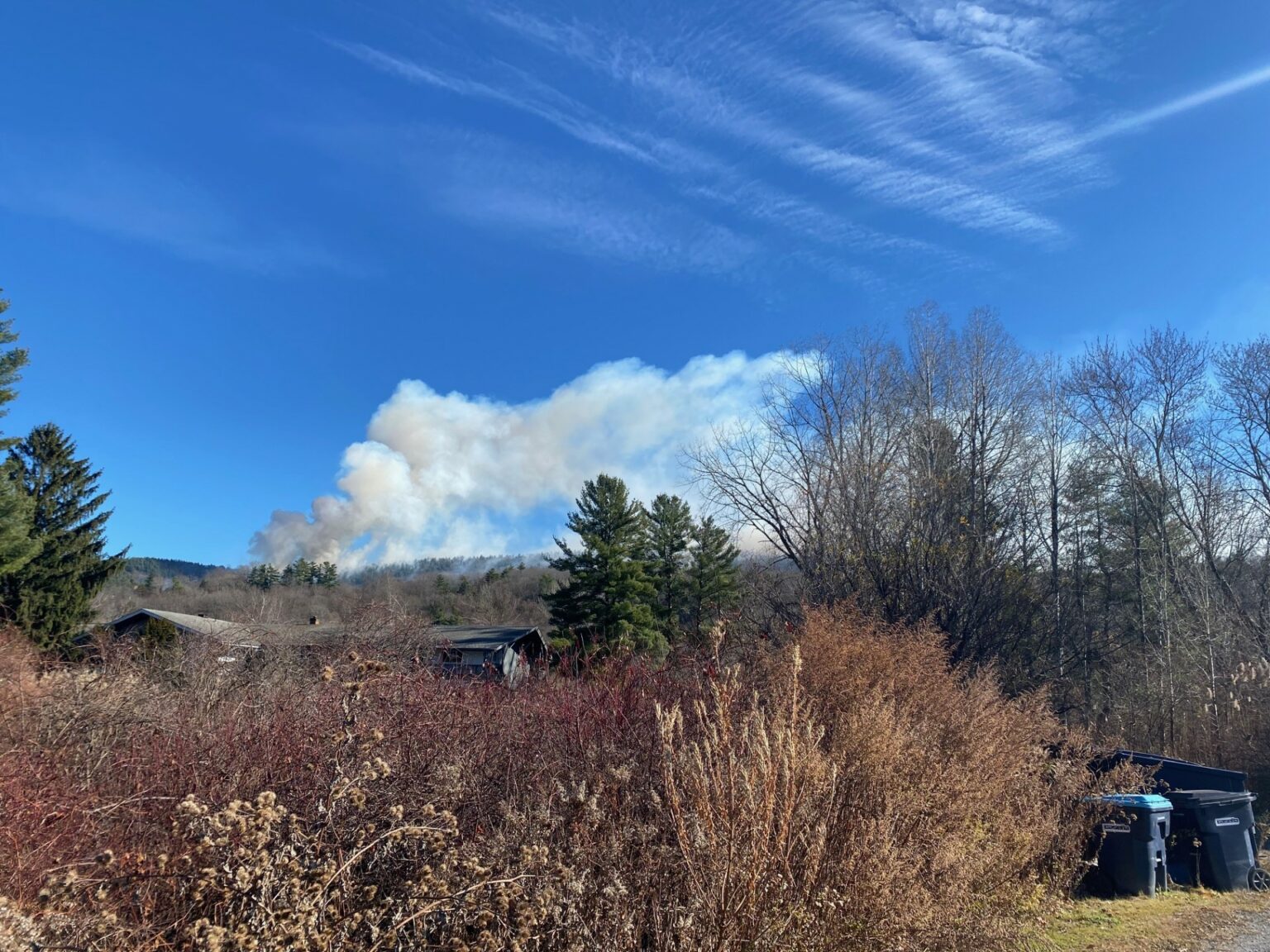Firefighters respond to wildfire in Great Barrington - fire most likely ...