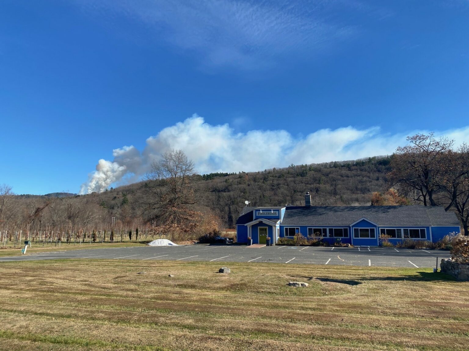 Firefighters respond to wildfire in Great Barrington - fire most likely ...