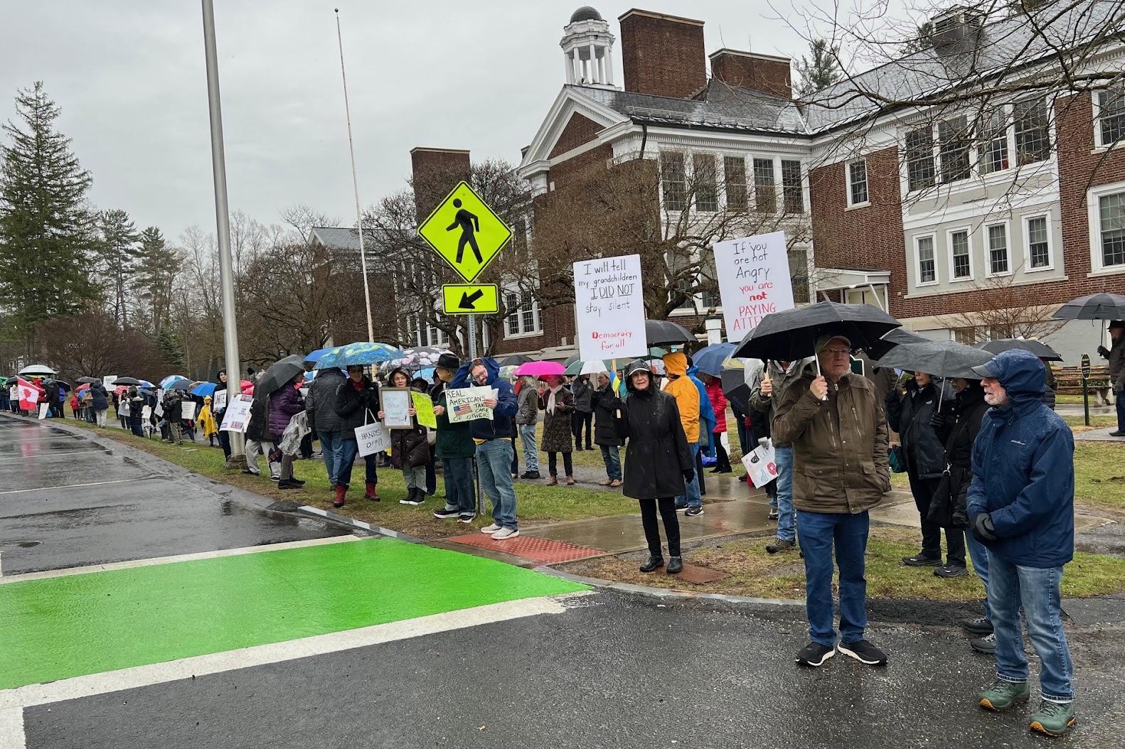 Stockbridge comes together for Hands Off! rally - The Berkshire Edge