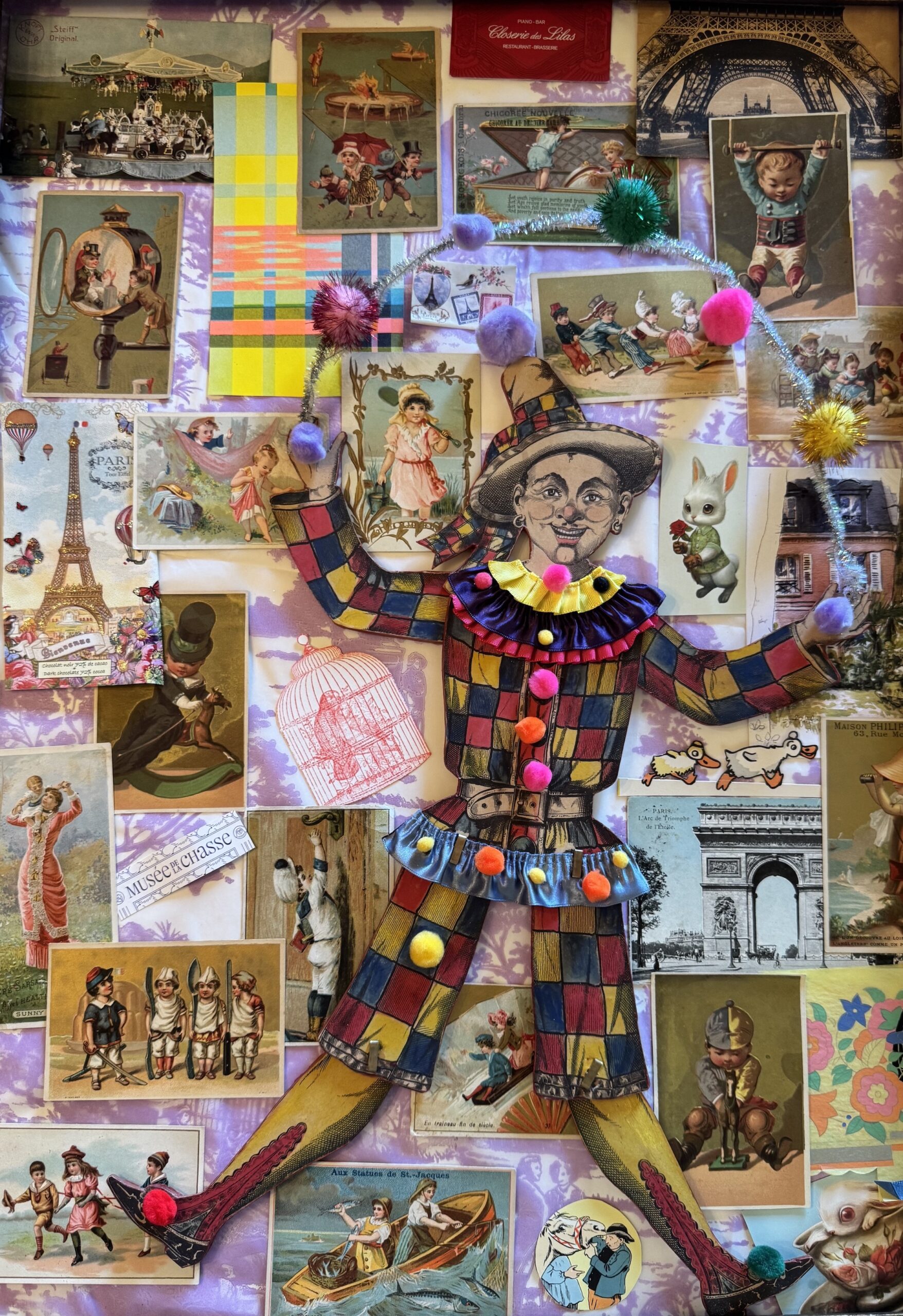 “HOOPLA”, playful new works in collage by local author/artist Laura ...