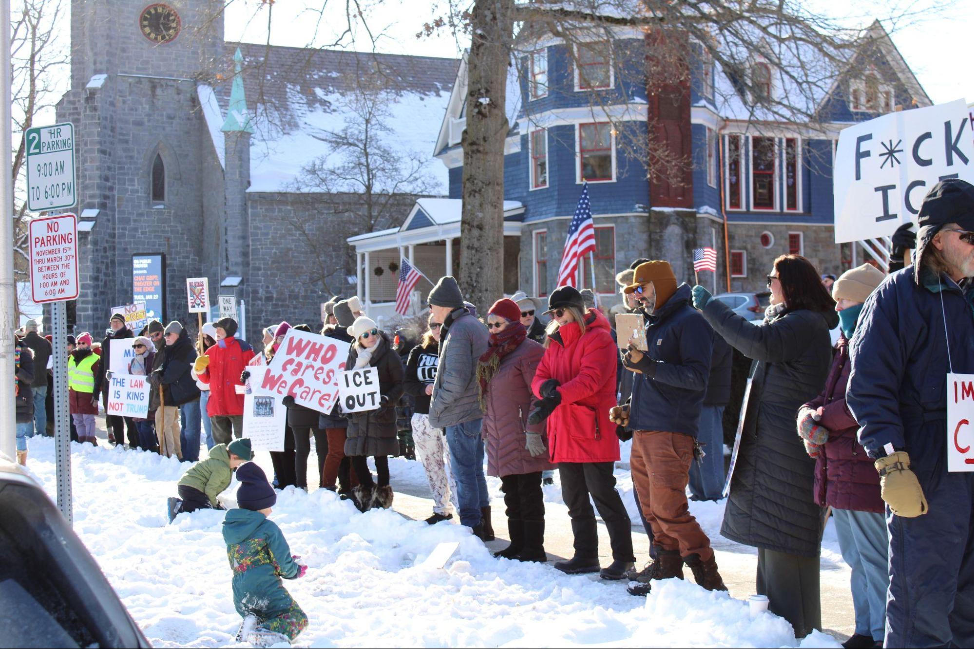 Berkshire County residents brave the cold to voice loud disapproval of ...