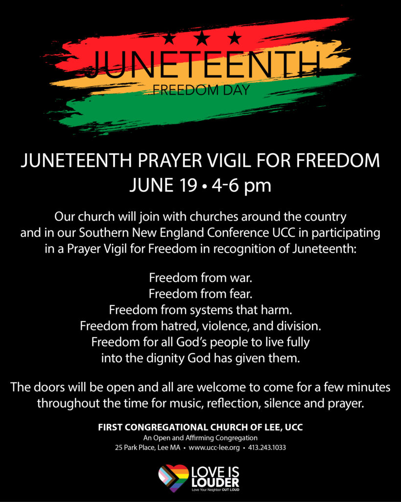 Juneteenth Prayer Vigil for Freedom - The Berkshire Edge